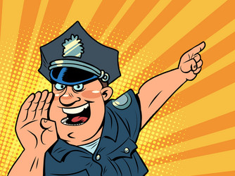 Good cop police Royalty Free Vector Image - VectorStock