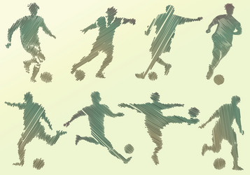 Abstract soccer player Royalty Free Vector Image