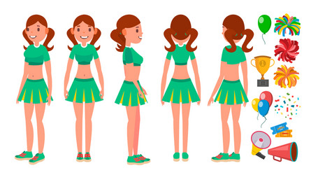 Cartoon Girl Different Poses Vector Images (over 3,000)