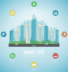 City infographic modern with infographic Vector Image