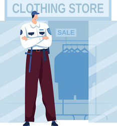 Guard clothing store risk prevention prevent Vector Image