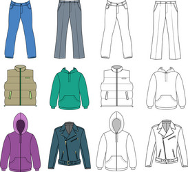 Man clothes collection Royalty Free Vector Image