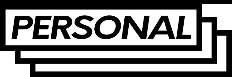 Personal stamp on white Royalty Free Vector Image