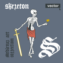 Atrocity engraving style medieval art Royalty Free Vector
