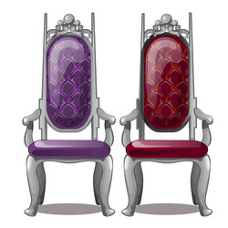 Two royal sofa isolated on a white background Vector Image