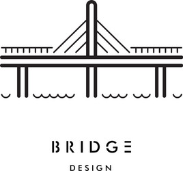 Bridge outline logo Royalty Free Vector Image - VectorStock