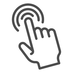 Finger touch screen tap hand gesture icon Vector Image