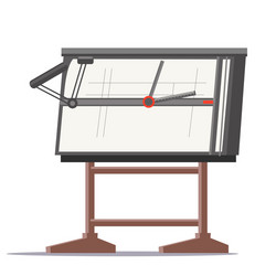 Drafting table architectural drafter color icon Vector Image