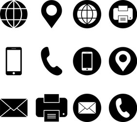 Business card icon contact symbol Royalty Free Vector Image