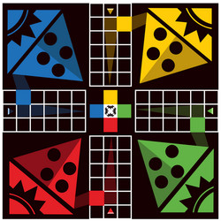Ludo board art design Royalty Free Vector Image