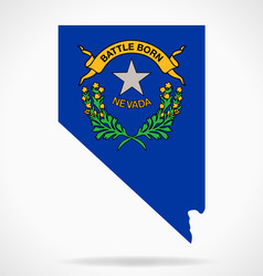 Nevada map counties with usa map Royalty Free Vector Image
