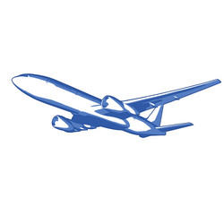 Big plane flying in the sky Royalty Free Vector Image