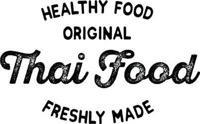 Original thai food label Royalty Free Vector Image
