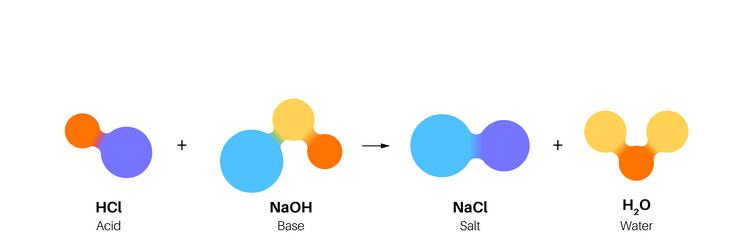 Reaction neutralization poster Royalty Free Vector Image