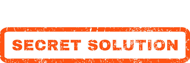 Secret solution rubber stamp Royalty Free Vector Image