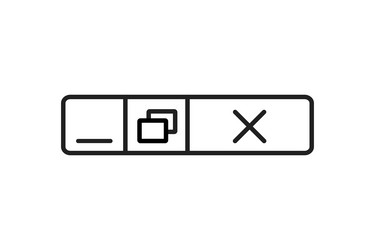 Maximize and minimize web button close window Vector Image
