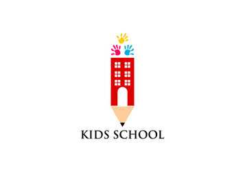 Kids school logo Royalty Free Vector Image - VectorStock