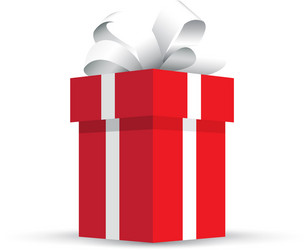 Christmas cartoon icon set - four present boxes Vector Image