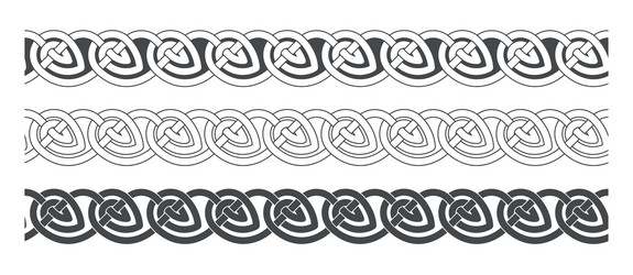 Celtic knot braided frame border ornament kit Vector Image