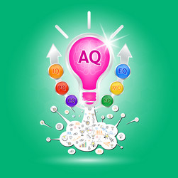 Iq and eq emotional intelligence Royalty Free Vector Image