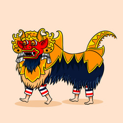 Cartoon comical character bali kids Royalty Free Vector