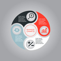 Business circle infographics set Royalty Free Vector Image