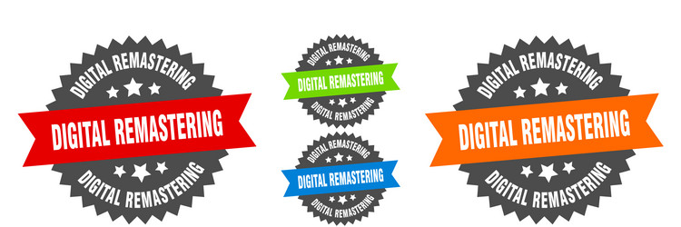 Digital remastering stamp digital remastering Vector Image