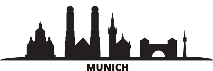 Germany munich tourism landmarks city Royalty Free Vector
