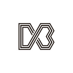 Letter b triangle geometric pixel logo Royalty Free Vector