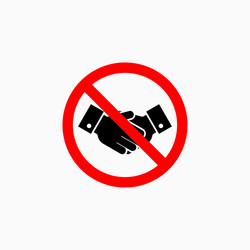 No handshake icon do not handshake Royalty Free Vector Image