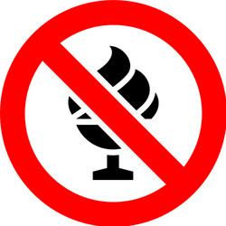 Prohibition red sign Royalty Free Vector Image