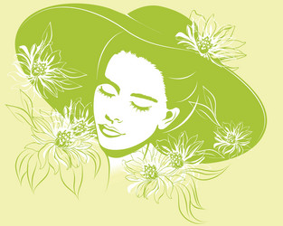 Spring fashion girl Royalty Free Vector Image - VectorStock