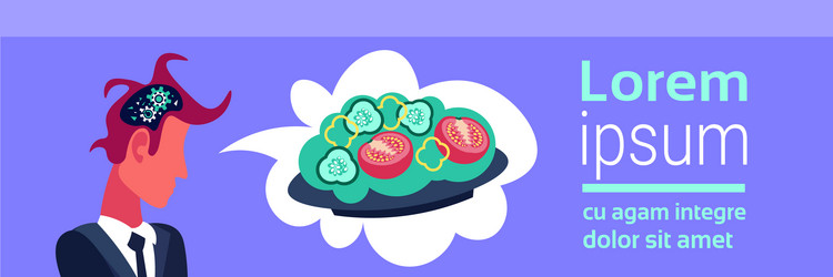 Mind intelligence concept brain work process Vector Image