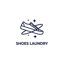 Shoes care logo design Royalty Free Vector Image