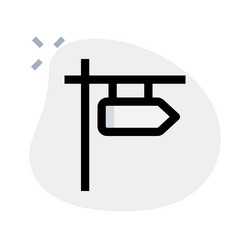 Hanging road sign with a directional arrow Vector Image