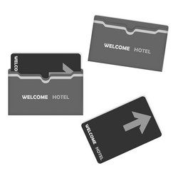 Hotel rfid key card with colored sleeve Royalty Free Vector