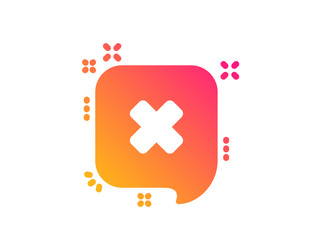 Reject message icon decline chat sign Royalty Free Vector