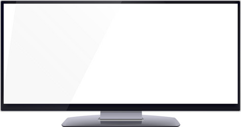 Realistic computer monitor isolated Royalty Free Vector