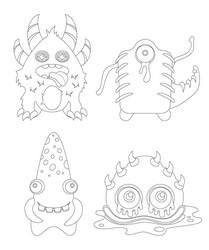 Children coloring page with funny cartoon Vector Image