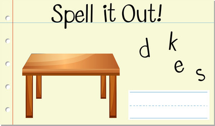 Educational english word card stationery set Vector Image