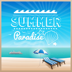 Retro style travel beach design for the usa Vector Image