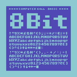 8 bit font Royalty Free Vector Image - VectorStock