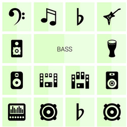 Bass icons Royalty Free Vector Image - VectorStock