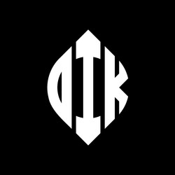 Dik logo letter design Royalty Free Vector Image