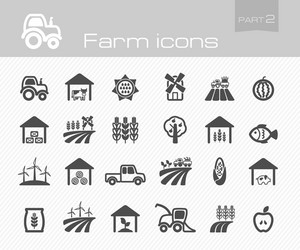 Mapping pins icons farm part 2 Royalty Free Vector Image