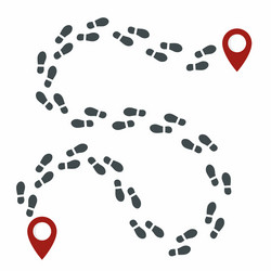 Foot Steps on a Map Vector Images (over 150)