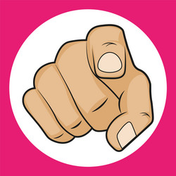 We want you pointing finger icon Royalty Free Vector Image