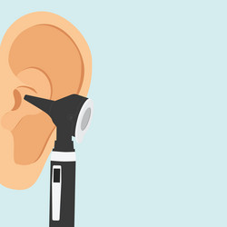 Otoscope and ear Royalty Free Vector Image - VectorStock