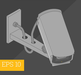 3d security camera realistic cctv cam Royalty Free Vector