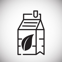 Tea outline icon on white background for graphic Vector Image